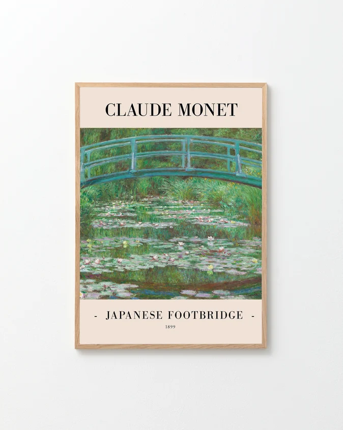 Japanese Footbridge 1899 Poster - Claude Monet | Wallbaby.com