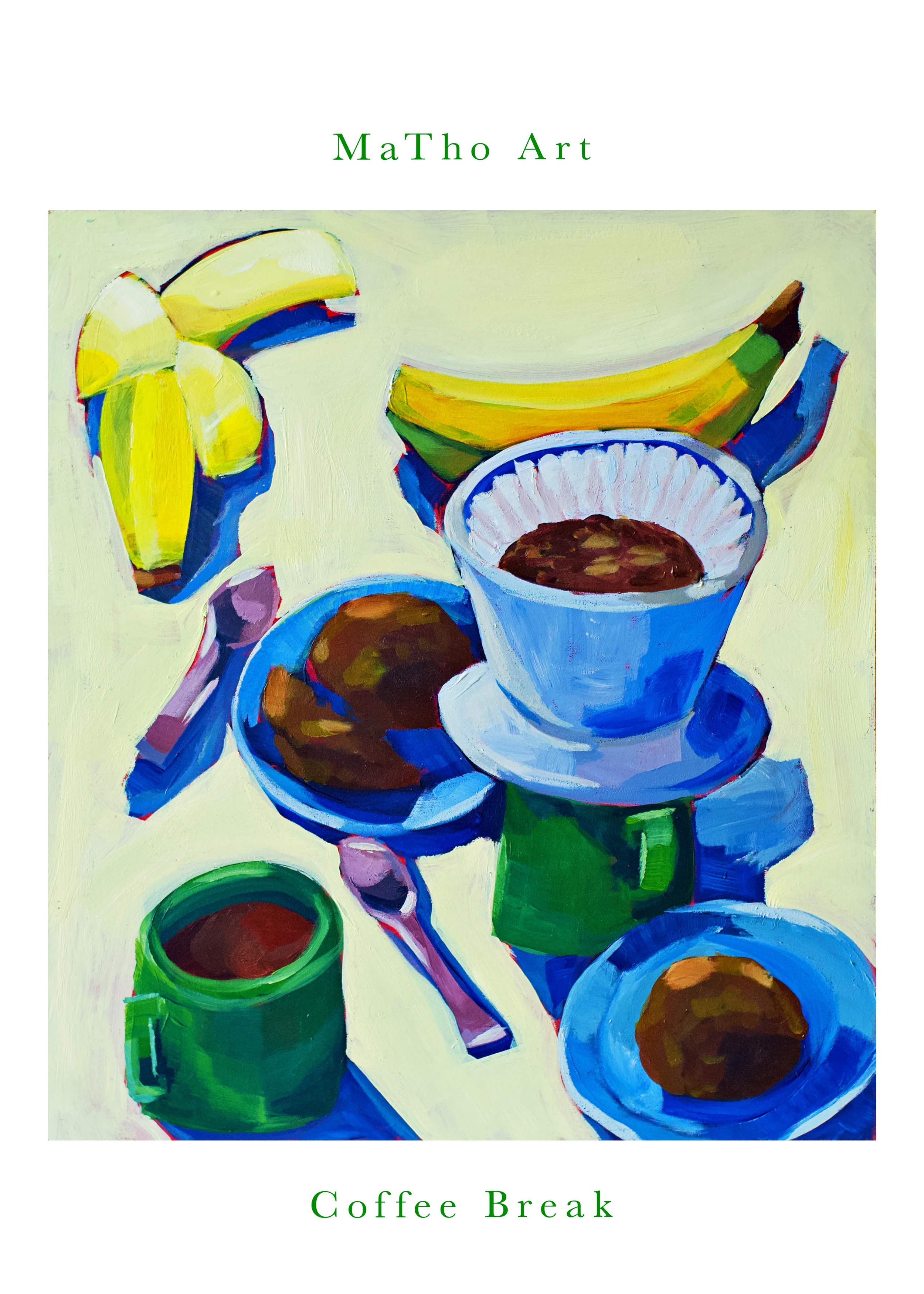 Coffee Break Poster - Colorful Wall Art | Wallbaby.com