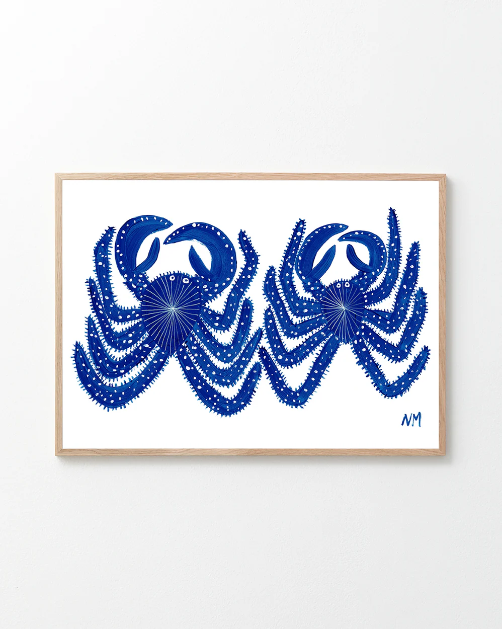Crab Hug Poster by Nancy Mckie - Coastal Wall Art | Wallbaby.com