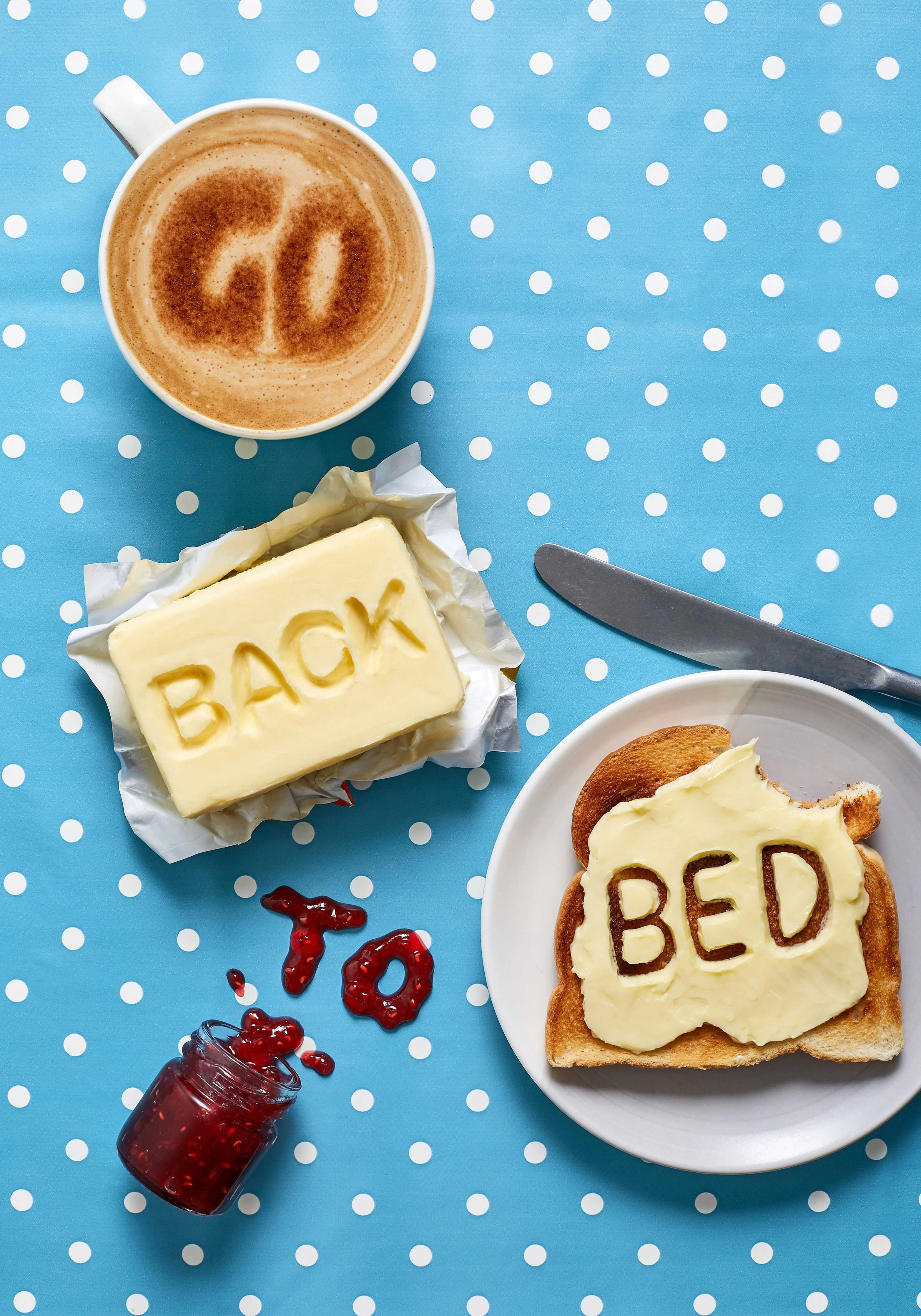 Go Back to Bed - Photo Kitchen Art | Wallbaby.com
