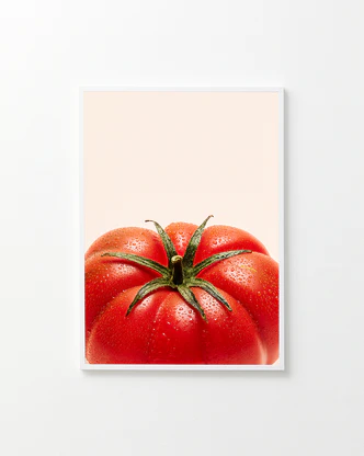 Tomato Close Up Poster - Photo Kitchen Art | Wallbaby.com
