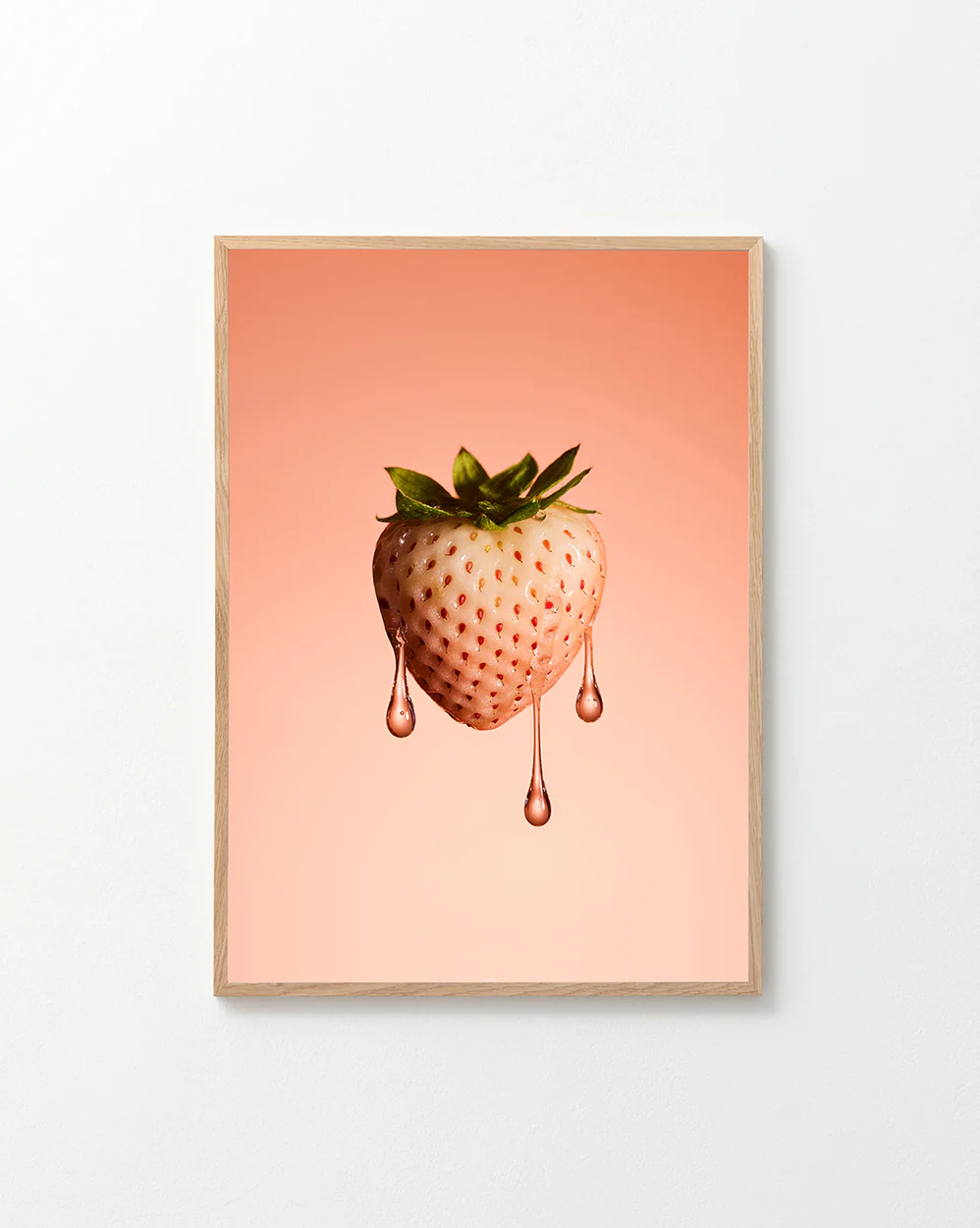 Strawberry White - Photo Kitchen Art | Wallbaby.com