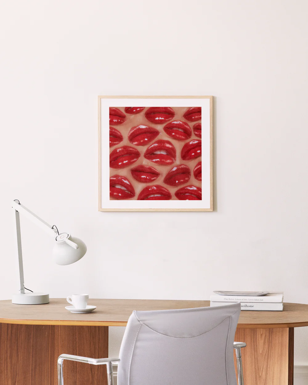Whispering Sweet Nothings - Red Lips Sassy Poster | Wallbaby